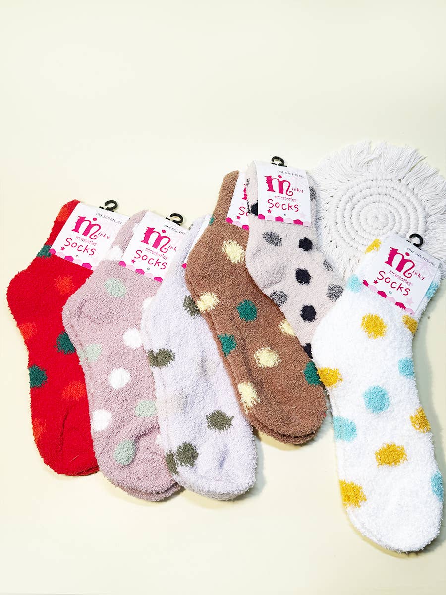 SUGAR DOT SNUGGLE SOCKS - Cozy & Fun Fuzzy Socks – Teal Tiger Boutique